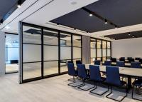 China Demountable Sliding Movable Glass Walls Stackable Acoustic Double Glass Wall System for sale