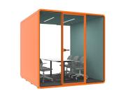 China Special Laminated Glass Safe Office Booth Silent Room Super Large Size For Commercial Indoor for sale
