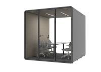 China Intelligent Switch Ventilation Light Silent Office Pods Automatically Open Phone Booth Meeting Booth for sale
