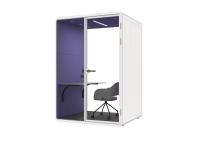China Mobile Soundproof Room Laminated Glass With Steel Panel Excellent Technology Purple Color for sale