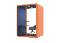 China Small Libraries Room Soundproof Pods For Personal Study Aluminum Frame Phone Booths Laminated Glass Polyester Panel for sale