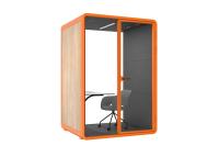 China Learning Pods With Desk And Chair Sound Absorption Meeting Pods Indoor Pre-assemble Office Cabin for sale