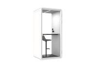 China White Dismountable Office Telephone booth Multifunction room isolation noise Colorful booth with laminated glass magnet door for sale
