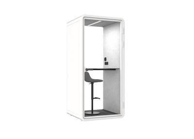 China White Dismountable Office Telephone booth Multifunction room isolation noise Colorful booth with laminated glass magnet door for sale