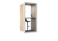 China Soundproof Room Office Phone Booth Aluminum Frame With Steel Panel Ventilation System for sale