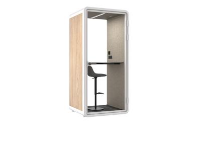 China Soundproof Room Office Phone Booth Aluminum Frame With Steel Panel Ventilation System for sale