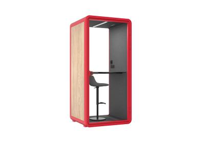 China Portable S Size Office Easy Assemble Acousitc Soundproof 35db+- Phone Booth Colorful Steel Panel for sale