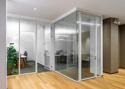 China Demountable Glass Partition Wall Easy Installation Every Design Single Double Glass for sale