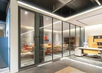 China Customized framed glass partition wall demountable glass partition for office division for sale