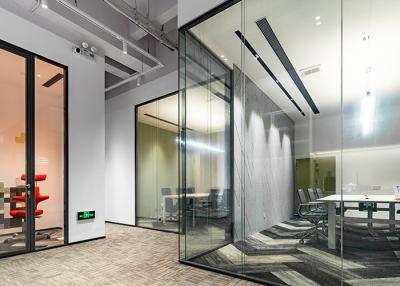China 108mm Frameless Glass Partition System Seamless Transparency Panoramic Style for sale