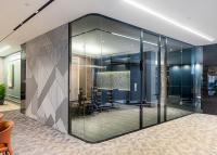 China Premium Soundproof Design Frameless Double Glass Office Partition Walls for sale