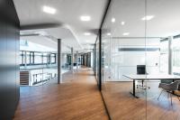 China 12mm Clear Tempered Glass Partition Wall with Aluminum Frame for sale