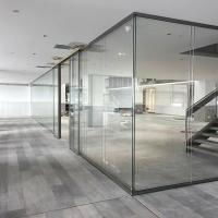 China Aluminum Framed Glass Partition Wall - Customizable Sizes for sale