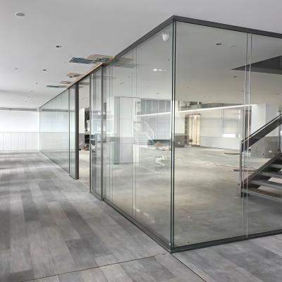 China Aluminum Framed Glass Partition Wall - Customizable Sizes for sale