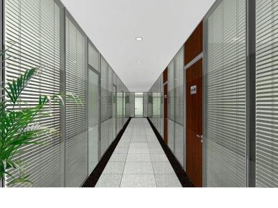 China Double-Layer Glass Partition with Built-in Louvers for Offices for sale