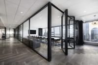 China 108mm Frameless Glass Partition System Aluminum Frame Office Booth for sale