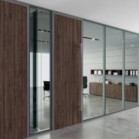 China Pre-Assembled Glass Partition Wall with Aluminum Frame and Soundproofing for sale