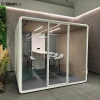 China 6 Person Capacity Adjustable Height Modular Silent Meeting Booth and Acoustic Phone Cabin for sale
