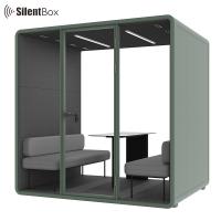China Stand Alone Meeting Pod in Private Space Soundproof Glass Booth Portable Office for Work for sale