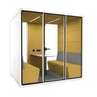 China Silent Booth 6 People Private Conference Soft Design Pods Office Soundproof Conference Meeting Pods Removable Furniture for sale