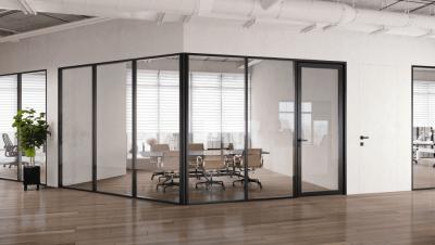 China New Design Glass Partition Modular Wall with Modern Style Double Glass Partition 25-60mm Thickness for sale