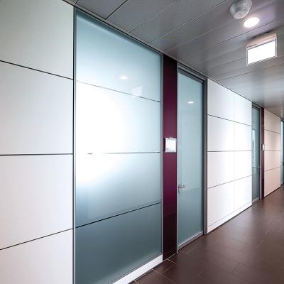 China Aluminum Framing Demountable Modular Partition Wall System Glass Door Fixed Aluminum Partition Wall for sale