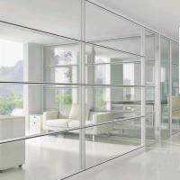 China Office Aluminum Glass Partition Wall Framed Glass Partition Vertical Framing Partition Profile for sale