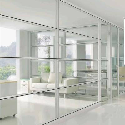 China Office Aluminum Glass Partition Wall Framed Glass Partition Vertical Framing Partition Profile for sale
