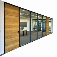 China High-end Modular Aluminium Double Glass Office Glass Walls Partition Cubicles for sale