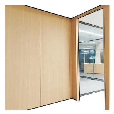 China OEM Office 10mm Tempered Gass Wall Wooden Panel Partition Glass Partition for Conference Cubicles for sale