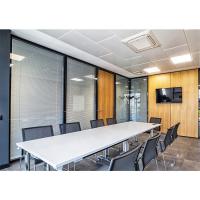China Office Aluminum Glass Partition Wall Framed Glass Office Partition with Shutter for sale