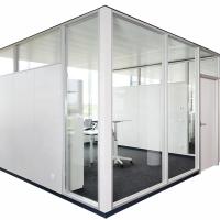 China Acoustic Modular clear Tempered Glass Partition Wall for Office for sale