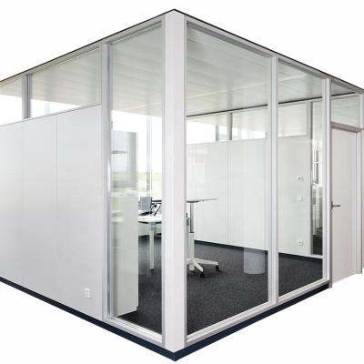 China Acoustic Modular clear Tempered Glass Partition Wall for Office for sale