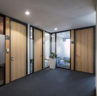 China Easy Installation Office Sound Proof Wall Partitin Solid Wooden Aluminum Framed Partition Wall with Melamine HPL Finish for sale