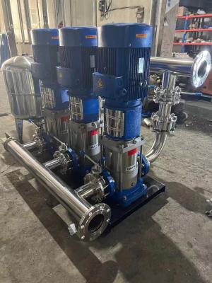 China Frequency booster water pump Water Supply  equipment 1standby 1start .SS304 material pump with piplien and pressure tank for sale