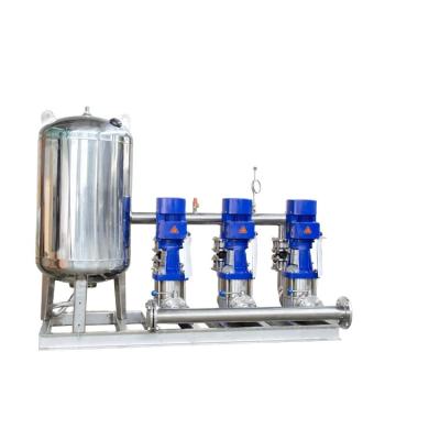 China Frequency booster water pump Water Supply  equipment .SS304 material pump with piplien and pressure tank for sale