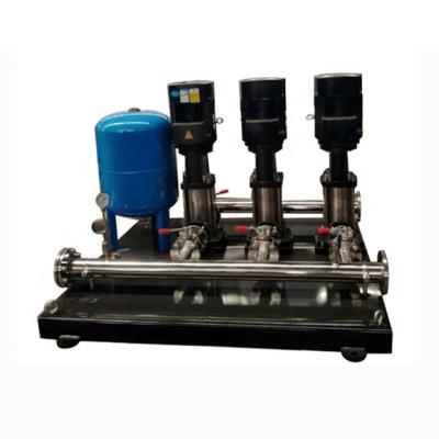 China Frequency booster water pump Water Supply  equipment 1standby 1start .SS304 material pump with piplien and pressure tank for sale