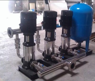 China Stainless Steel Manifold Water Booster Pump Set With Piplien And Pressure Tank for sale