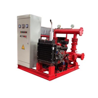 China Standard inlet outlet diameter fire pump diesel engine powered by electricity optimized for fire suppression operations for sale