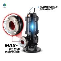 China Sewage Pumping Station Non-Clog Submersible Pump Cast Iron IP68 380V for Middle East Municipal Contractors for sale