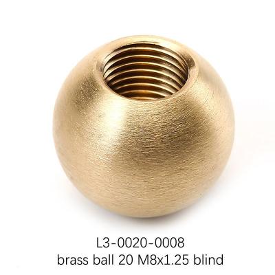 China 20mm Brass Ball Joint with M8x1.25 Blind Thread for Lighting Fixtures for sale