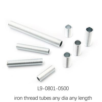 China Custom Iron Threaded Pipe for Lighting M4 M6 M8 Electroplated Finish Any Diameter Length for sale