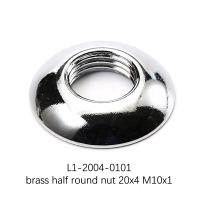 China Brass Half Round Nut and Washer 20x4mm M10x1 for Lighting Fixtures for sale