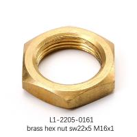 China Brass Hexagonal Nut Sw22x5 M16x1 For Lighting Assembly for sale