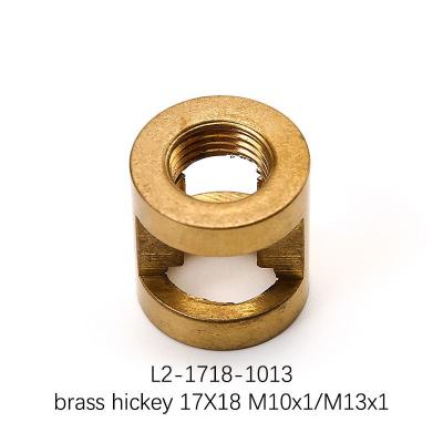 China Brass Hickey 17x18 M10x1 to M13x1 Threaded Adapter for Light Fixture Connection for sale