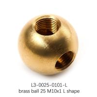 China L Shape 25mm Brass Ball Joint M10x1 For Lighting Assemblies for sale