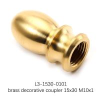 China Brass Decorative Coupler 15x30mm M10x1 Thread for Lighting Fixtures Chandeliers for sale