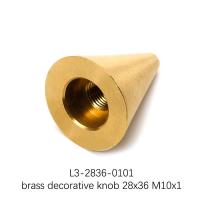 China Solid Brass Decorative Knob Connector 28x36mm M10x1 Anti Tarnish Finish for Chandelier Lighting for sale
