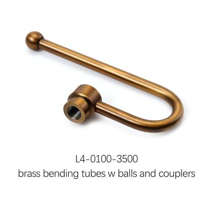 China Lead Free Brass Bending Tube with Integrated Ball Joints Precision Couplers for Custom Lighting Arms for sale