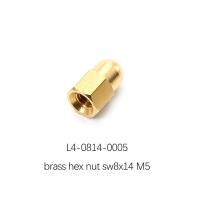 China M5 Brass Hex Nut 8mm Width 14mm Height for Lighting Fixture Assembly High Grade for sale